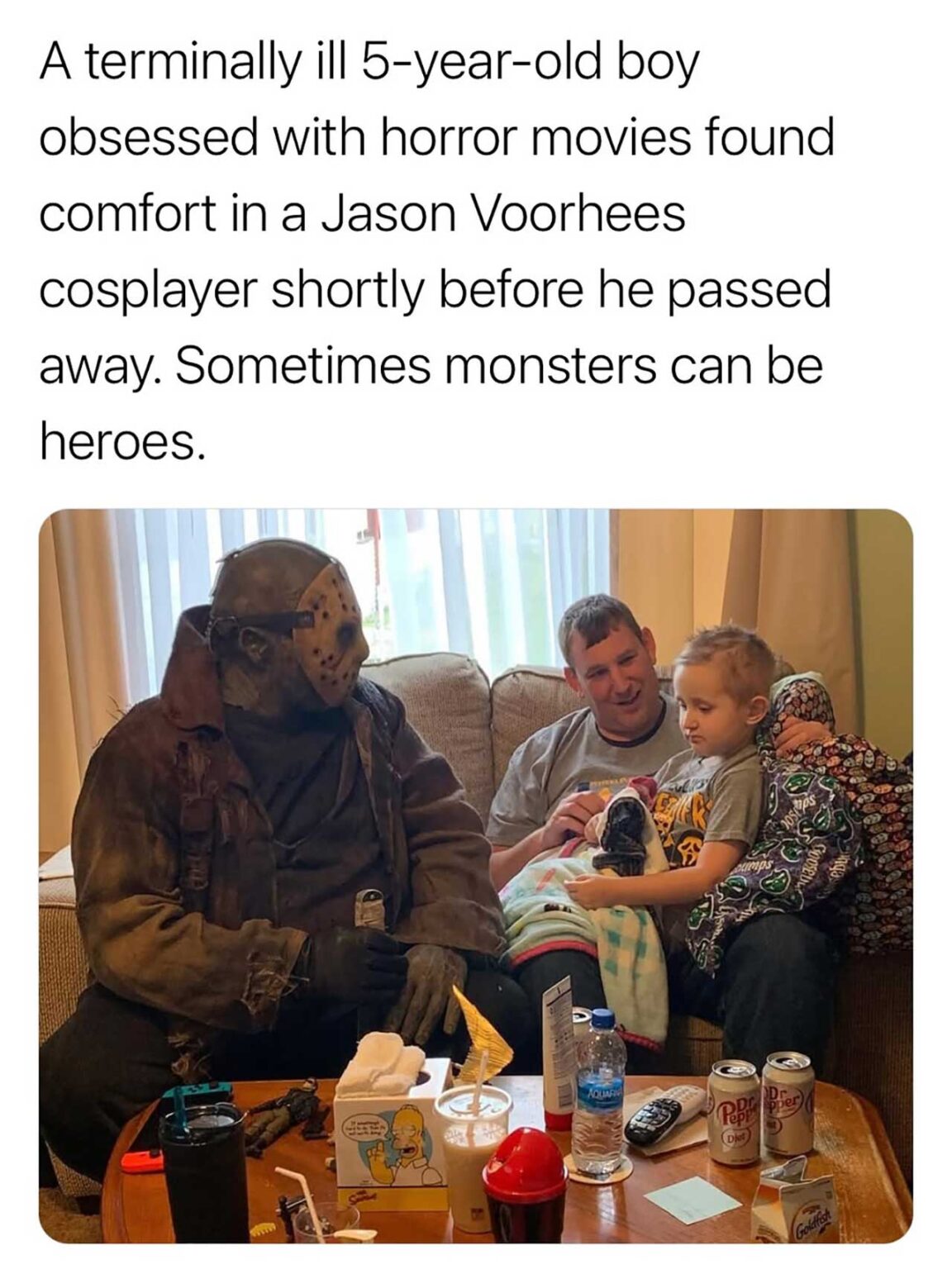 Jason Voorhees' Emotional Visit to a Dying Child Goes Viral